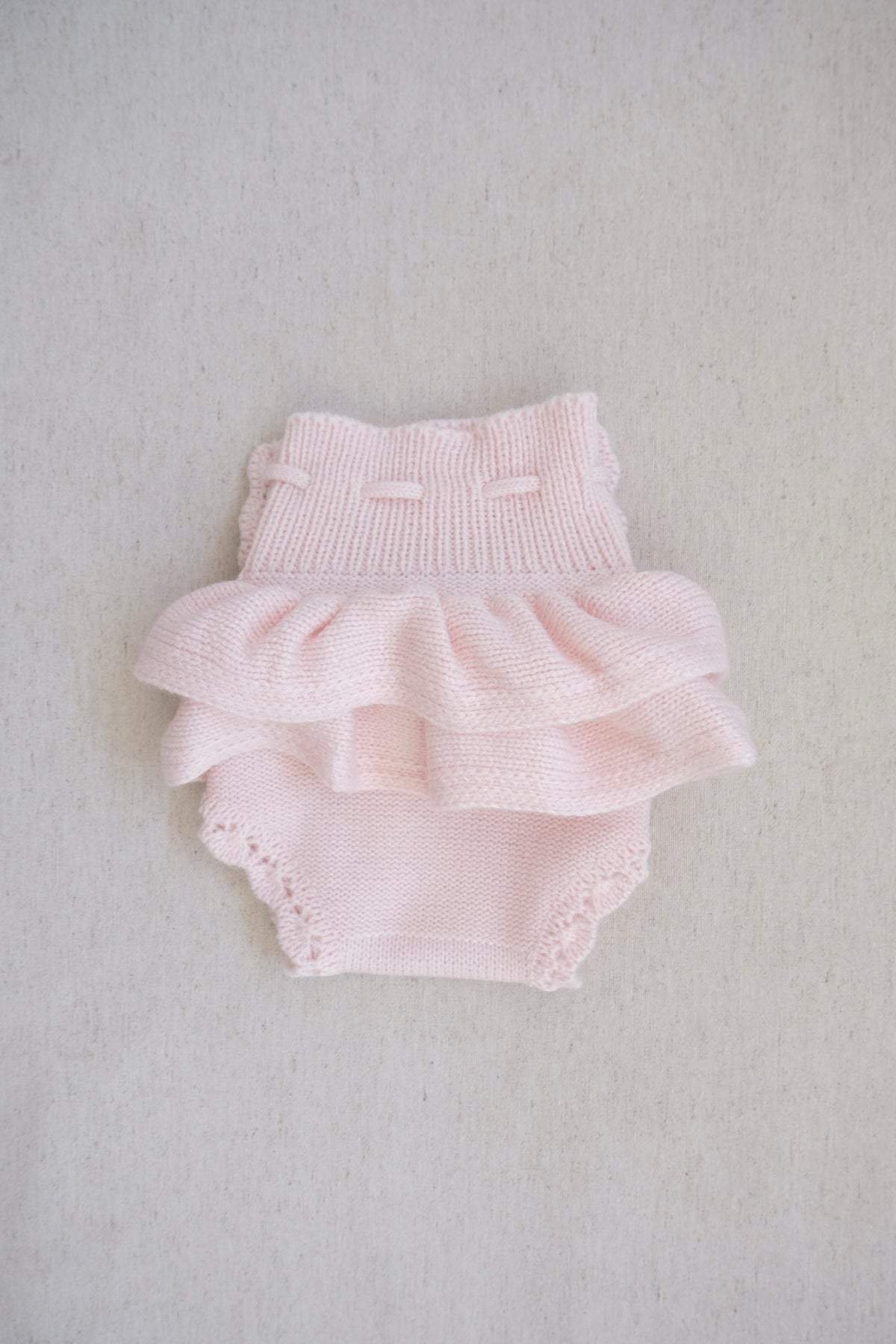 Calzon Tejido con Olanes Rosa Bebé – Choupinet