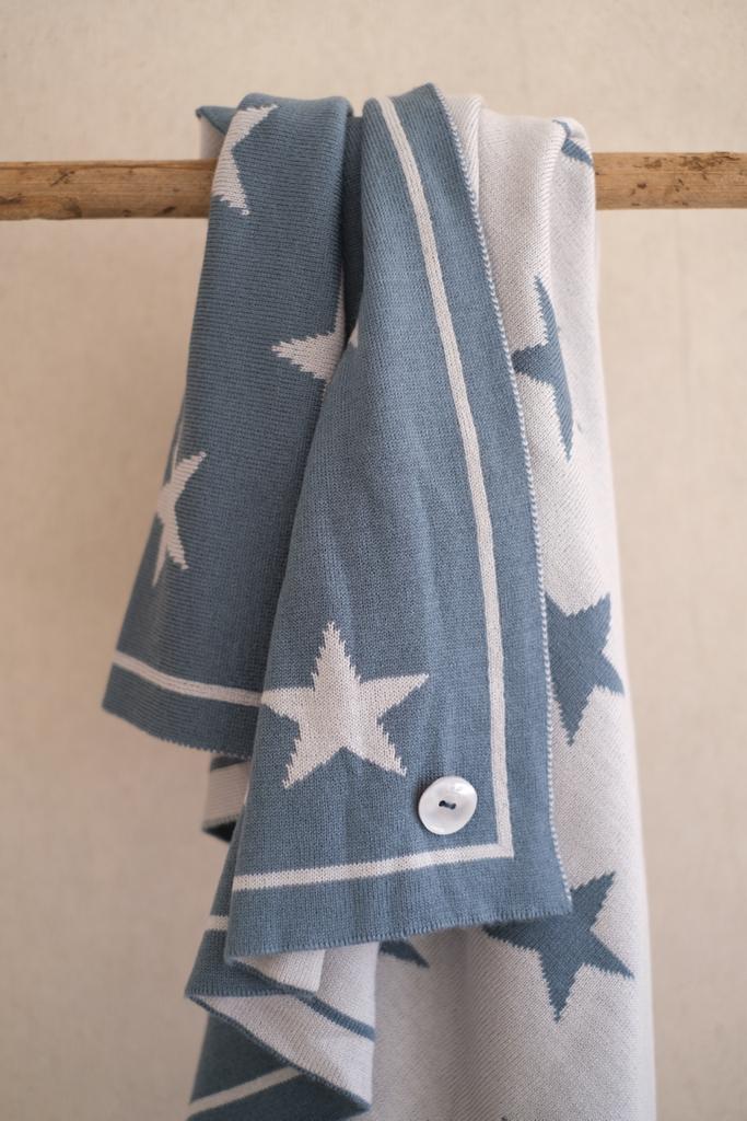 Cobija con Estrellas Azul Petroleo | Choupinet